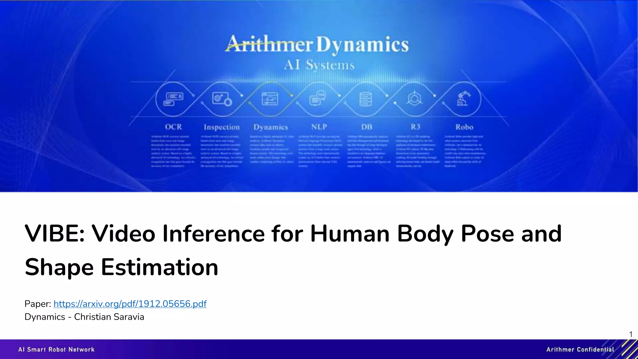 VIBE: Video Inference for Human Body Pose and Shape Estimation | PPTX