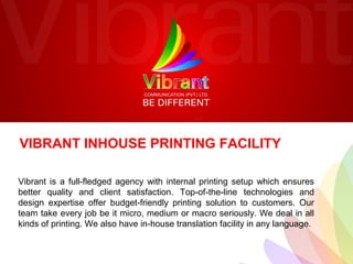 Vibrant Communication - Company Profile | PPT
