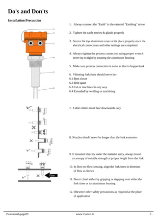 Vibrating Fork Point Level Switch for Liquids | PDF