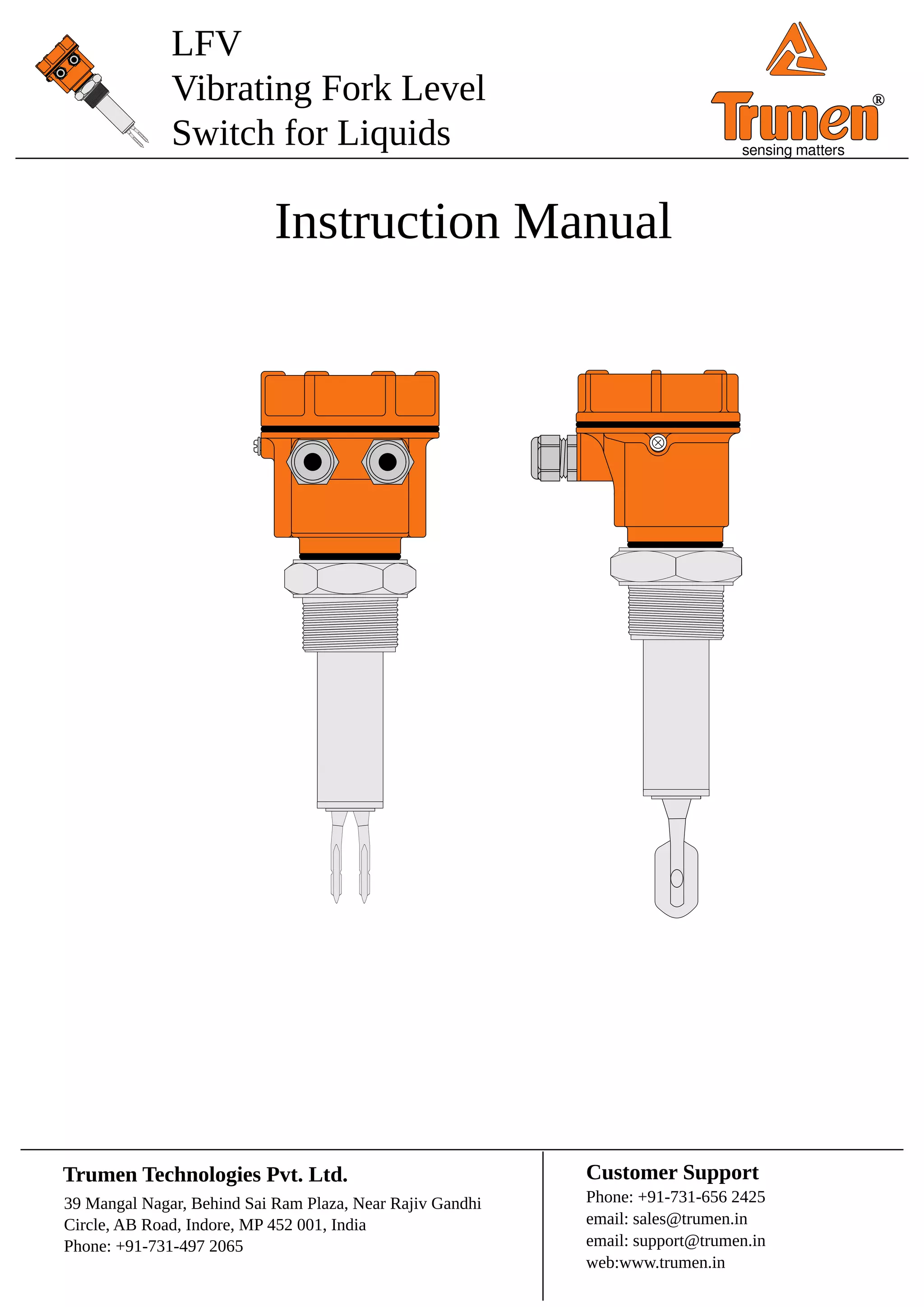 Vibrating Fork Point Level Switch for Liquids | PDF