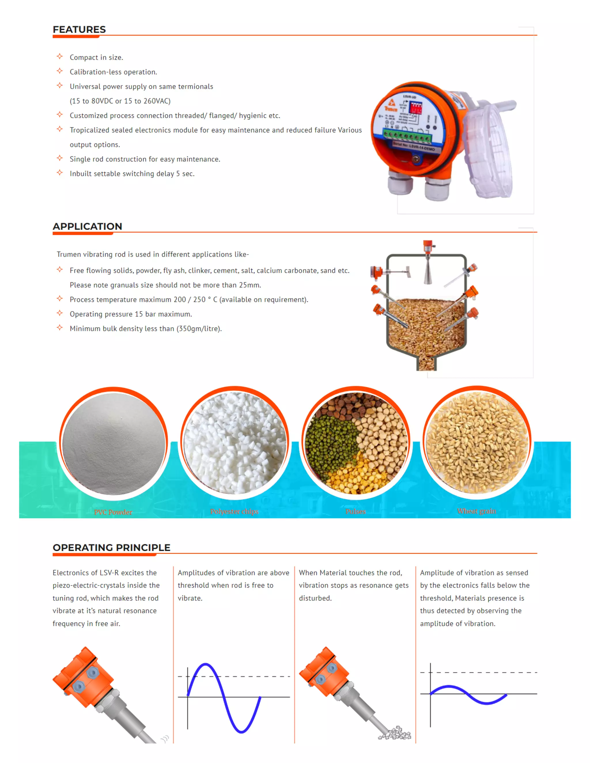 Vibrating Rod Level Switch | Trumen Technologies Pvt Ltd | PDF