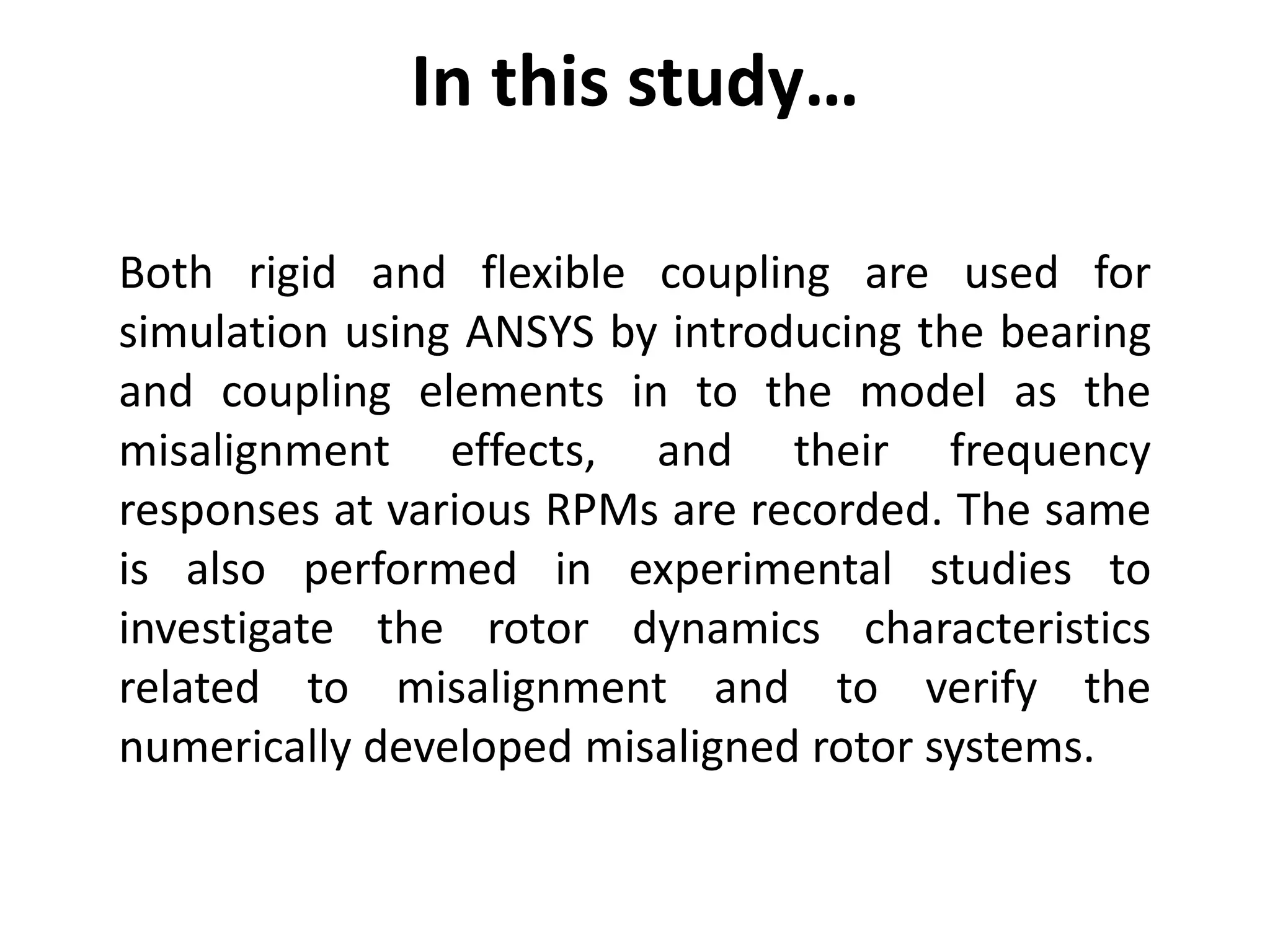 Vibration Analysis Due To Shaft Misalignment Pptx