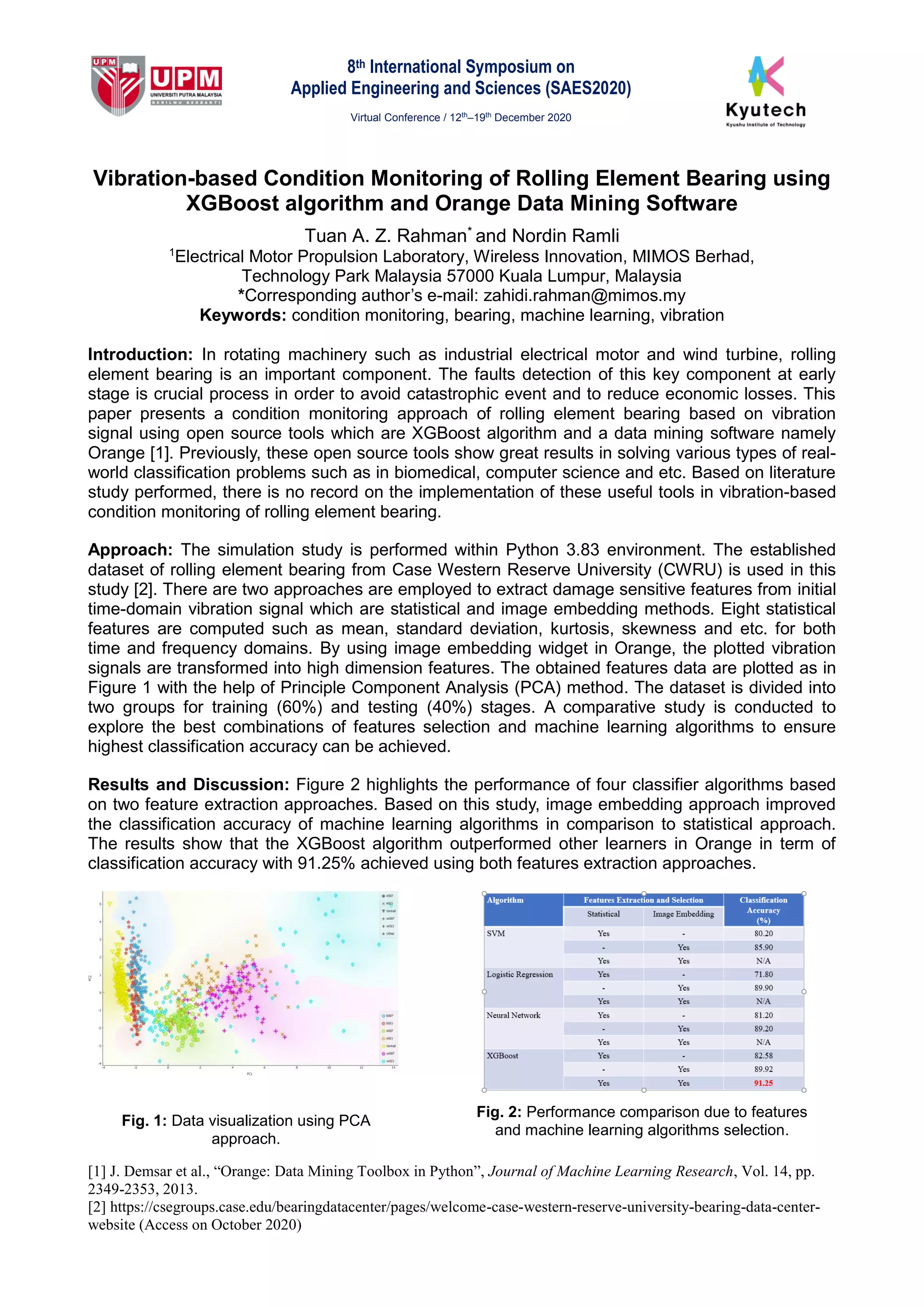 Vibration Based Condition Monitoring Of Rolling Element Bearing Using Xg Boost Algorithm And 4116