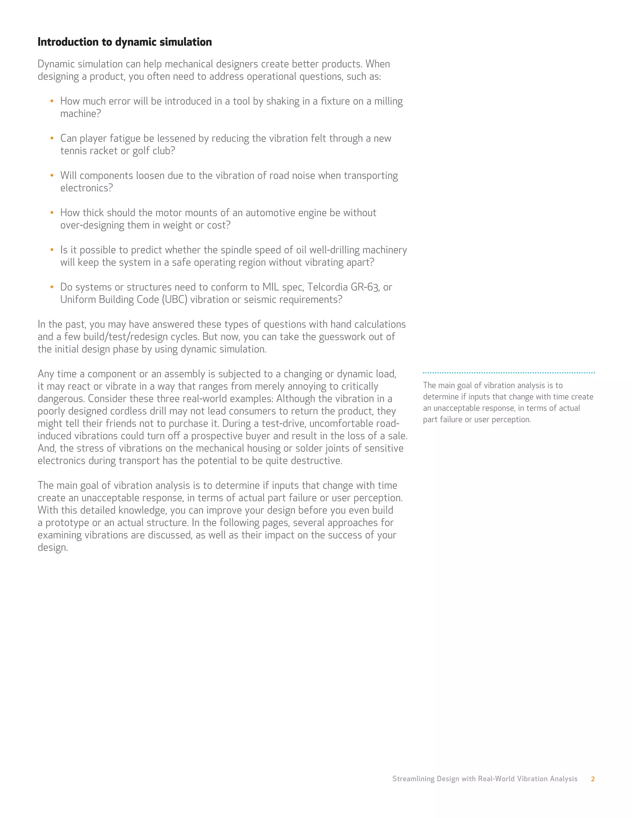 Streamlining Design With Real World Vibration Analysis | PDF