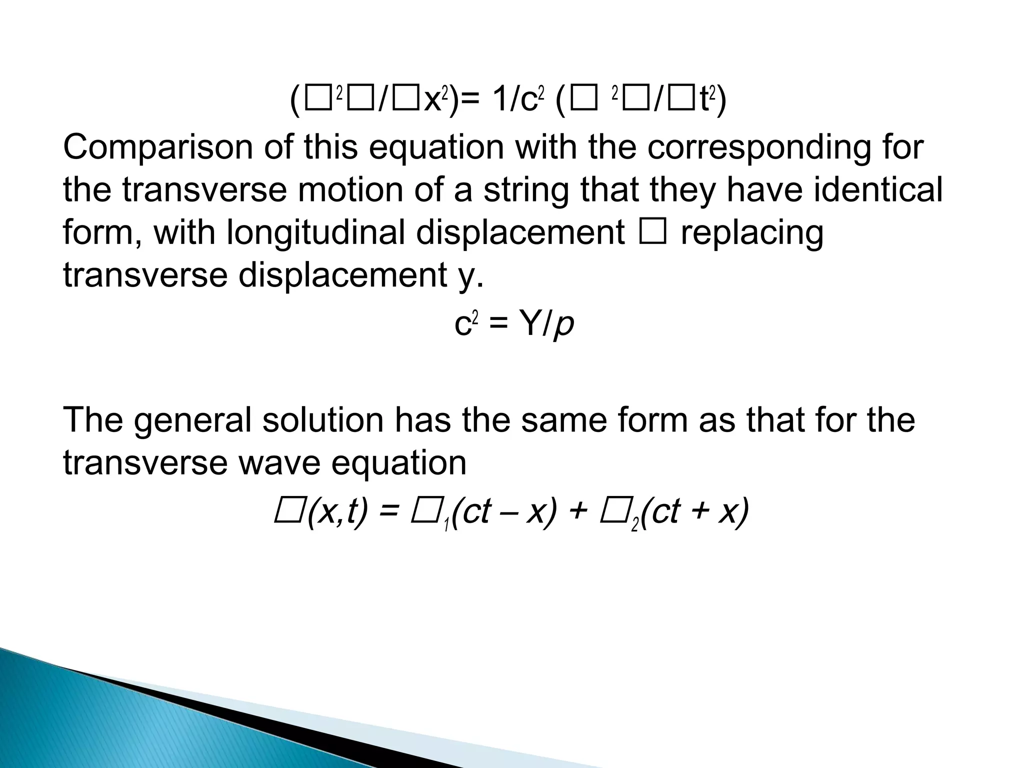 Vibration advance longi and trans equation. | PPT