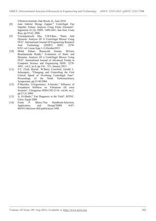 Vibration analysis of centrifugal blower impeller for various materials ...