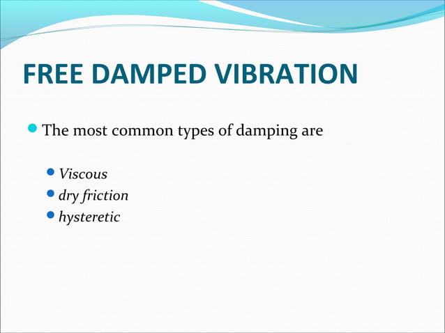 Vibration and damping | PPT | Physics | Science
