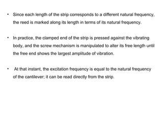 Vibration and frequency measuring instruments | PPT