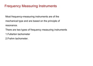 Vibration and frequency measuring instruments | PPT