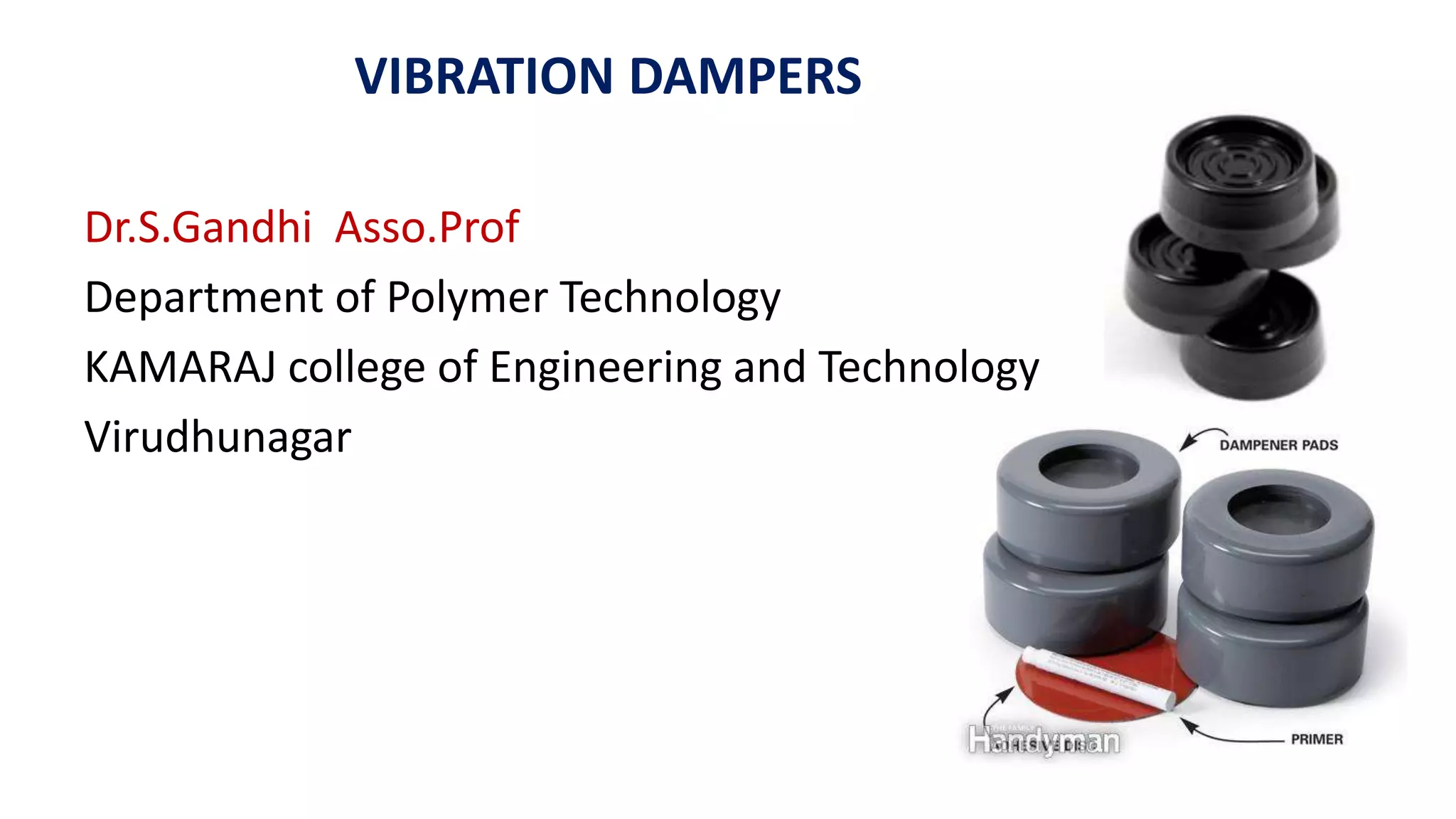 Vibration dampers | PPTX