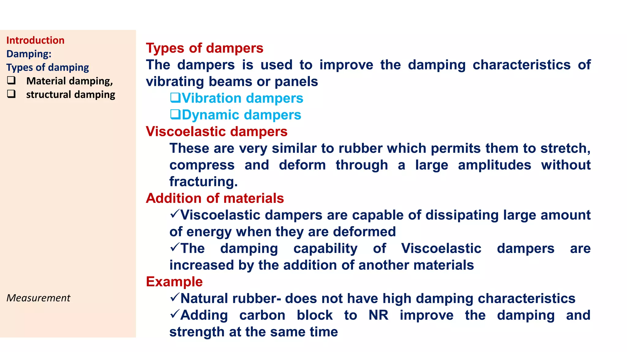 Vibration dampers | PPTX