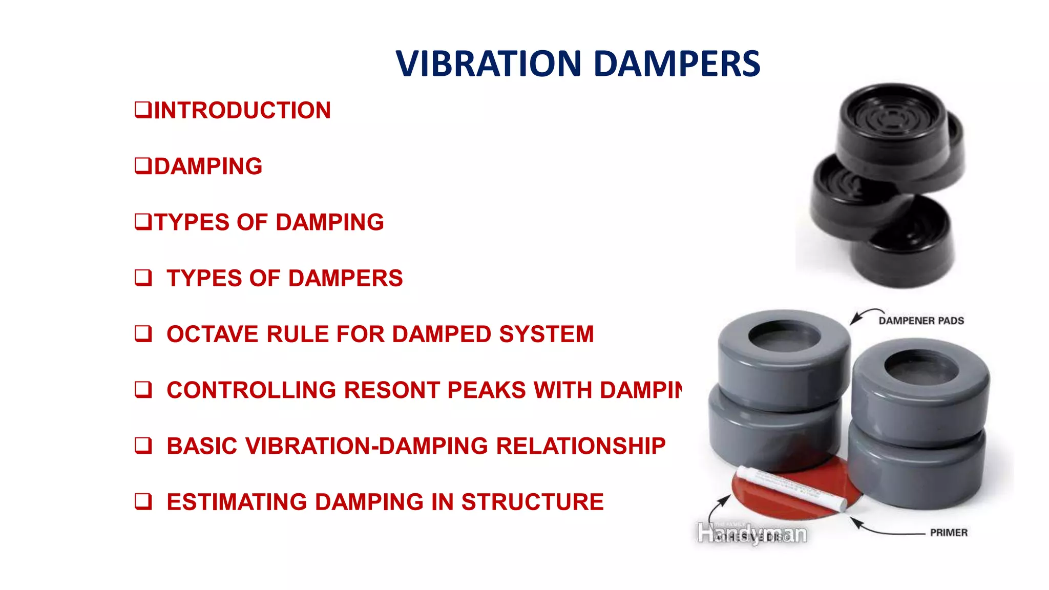Vibration dampers | PPTX