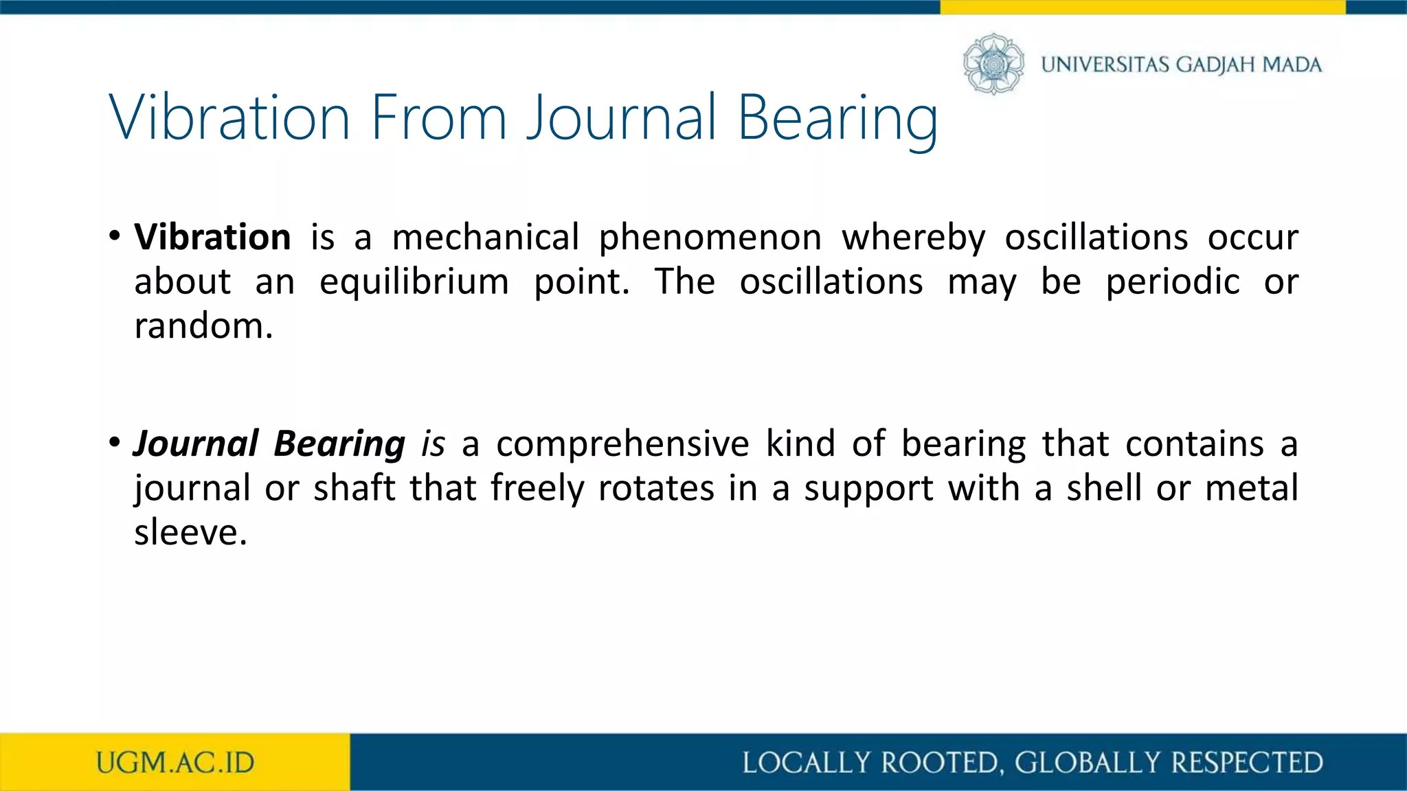 Vibration From Journal Bearing | PPTX