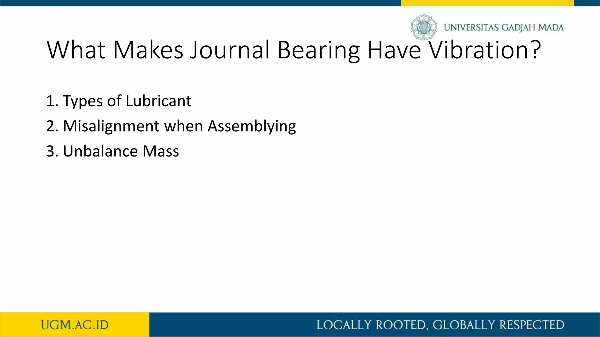 Vibration From Journal Bearing | PPTX
