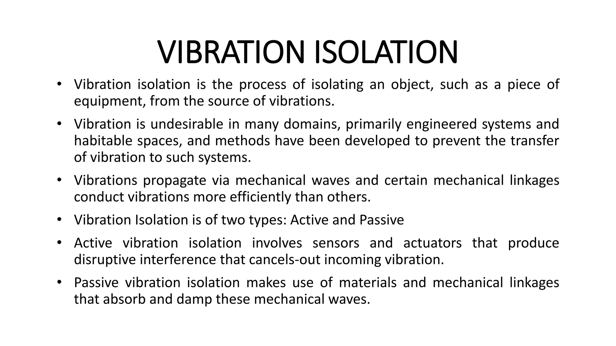 Vibration Isolation | PPTX