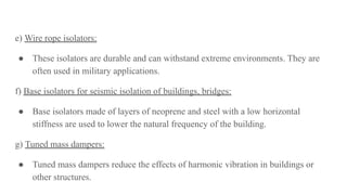 Vibration isolation methods in various industries | PDF