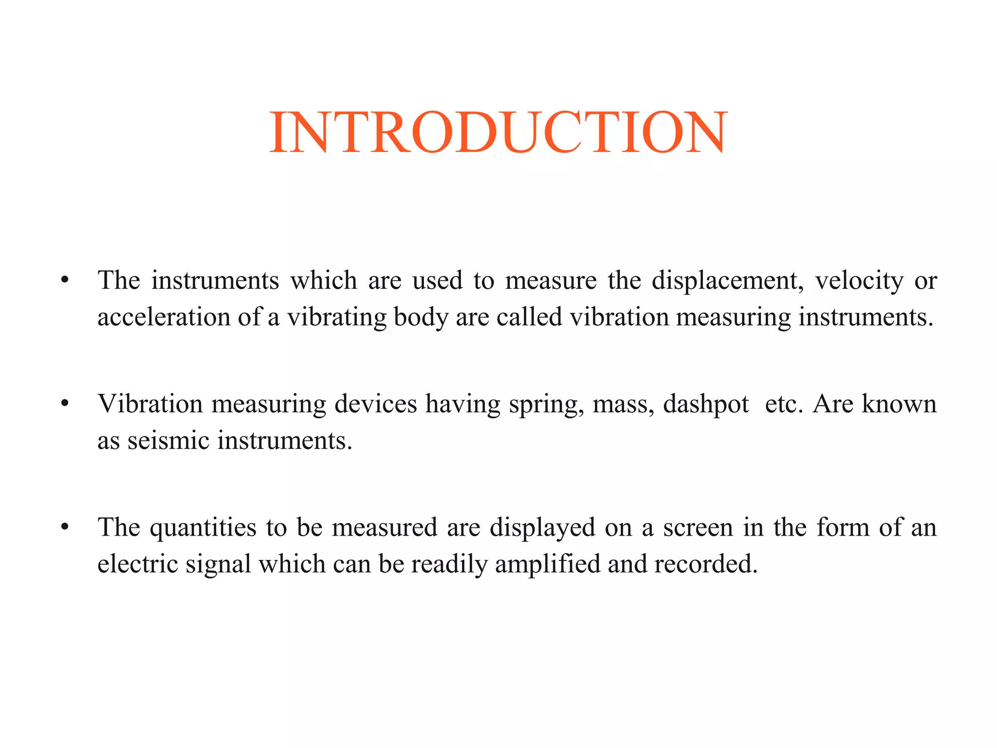 Vibration measurement | PPTX