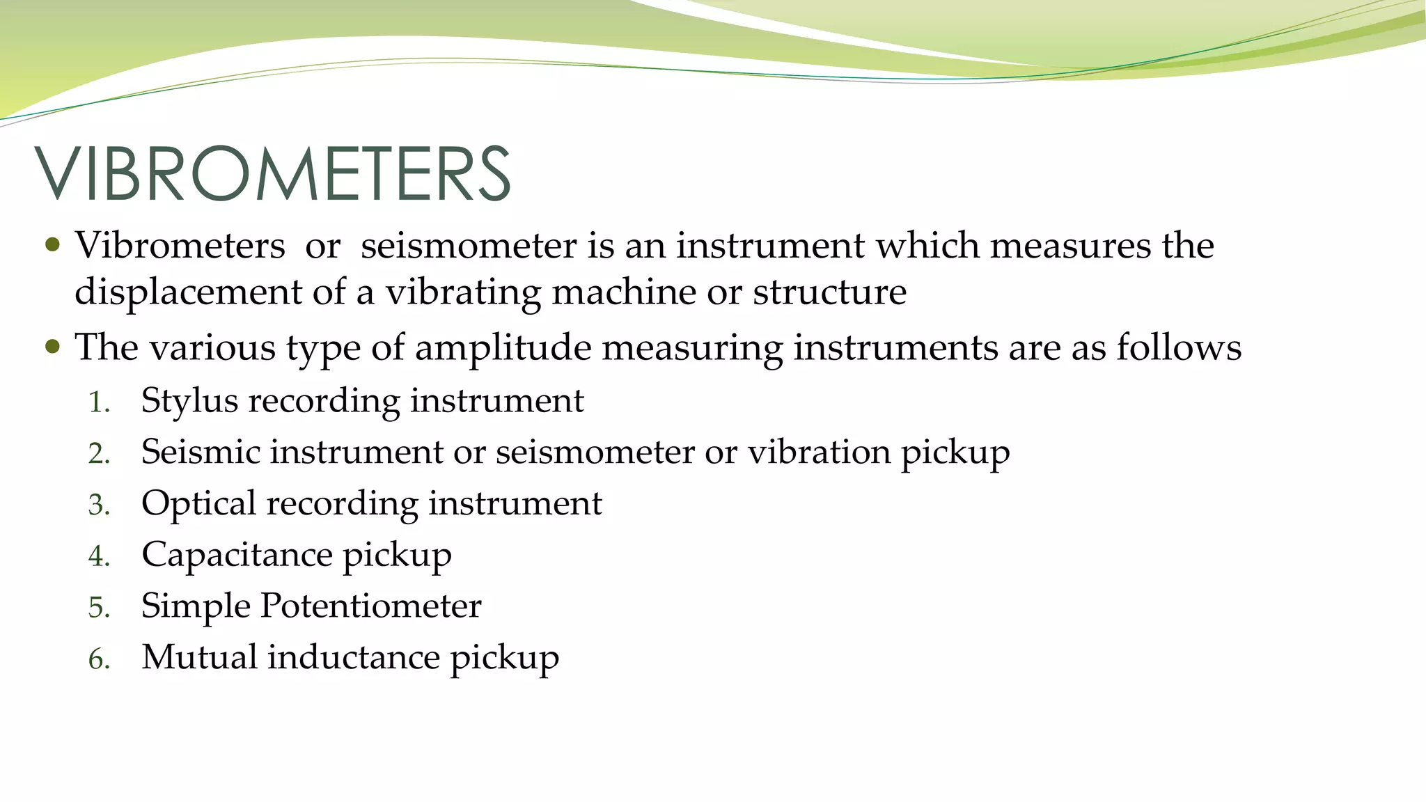 Vibration measurements | PDF