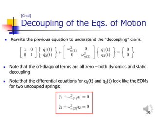 Vibration of 2DOF Systems matix approach voice.ppt