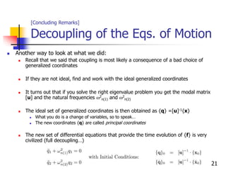 Vibration of 2DOF Systems matix approach voice.ppt