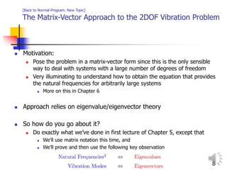 Vibration of 2DOF Systems matix approach voice.ppt