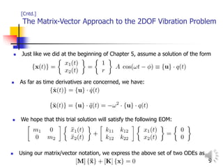 Vibration of 2DOF Systems matix approach voice.ppt