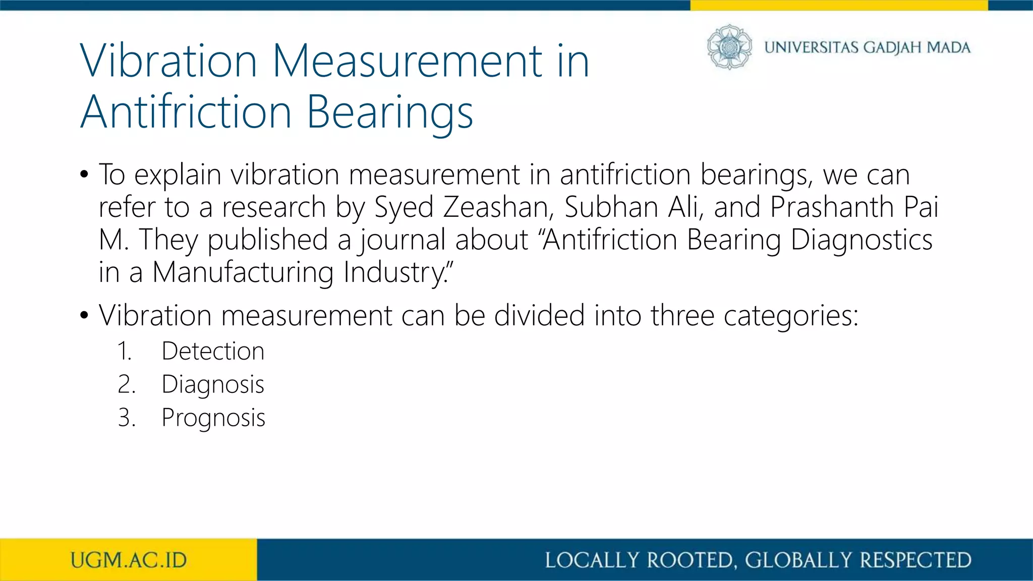 Vibration of Anti Frictional Bearing | PPTX