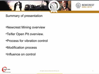 Use of Vibration monitoring at Telfer Mine | PPT