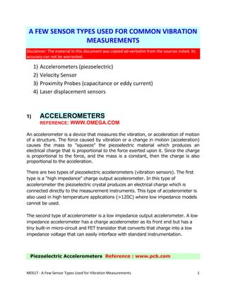 Vibration sensors 2012 | PDF