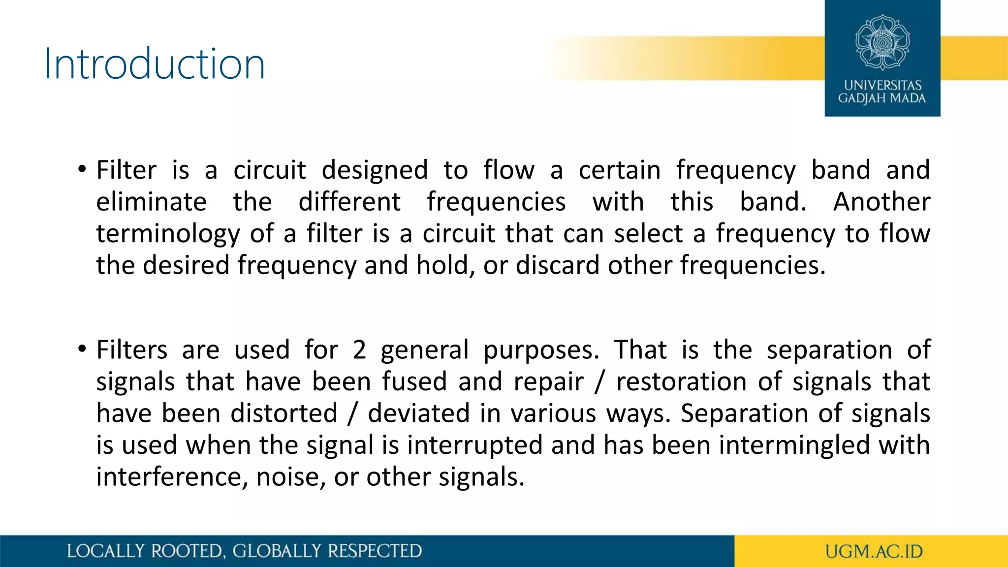 Vibration signal filtering | PPTX
