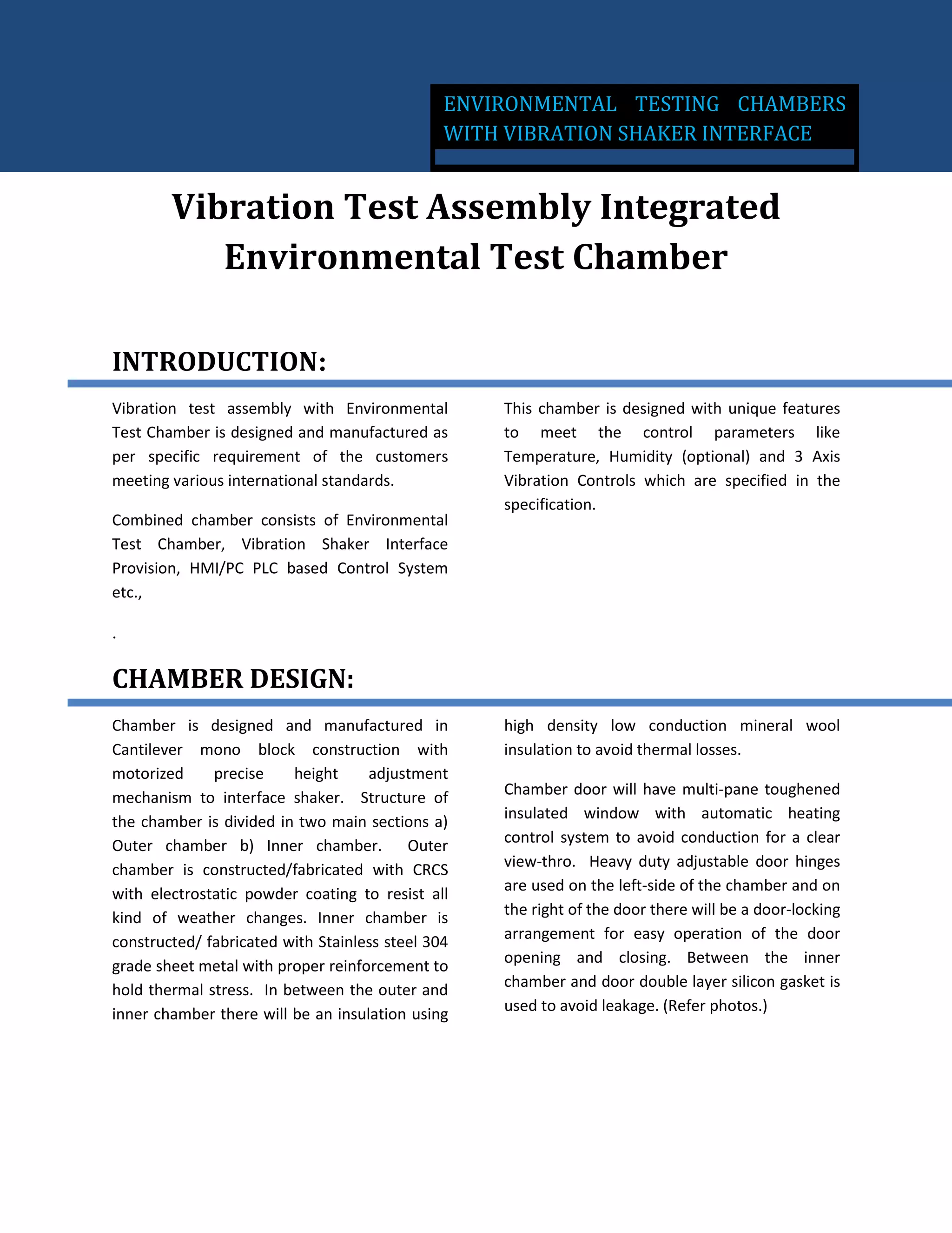 Vibration Test Chambers | PDF