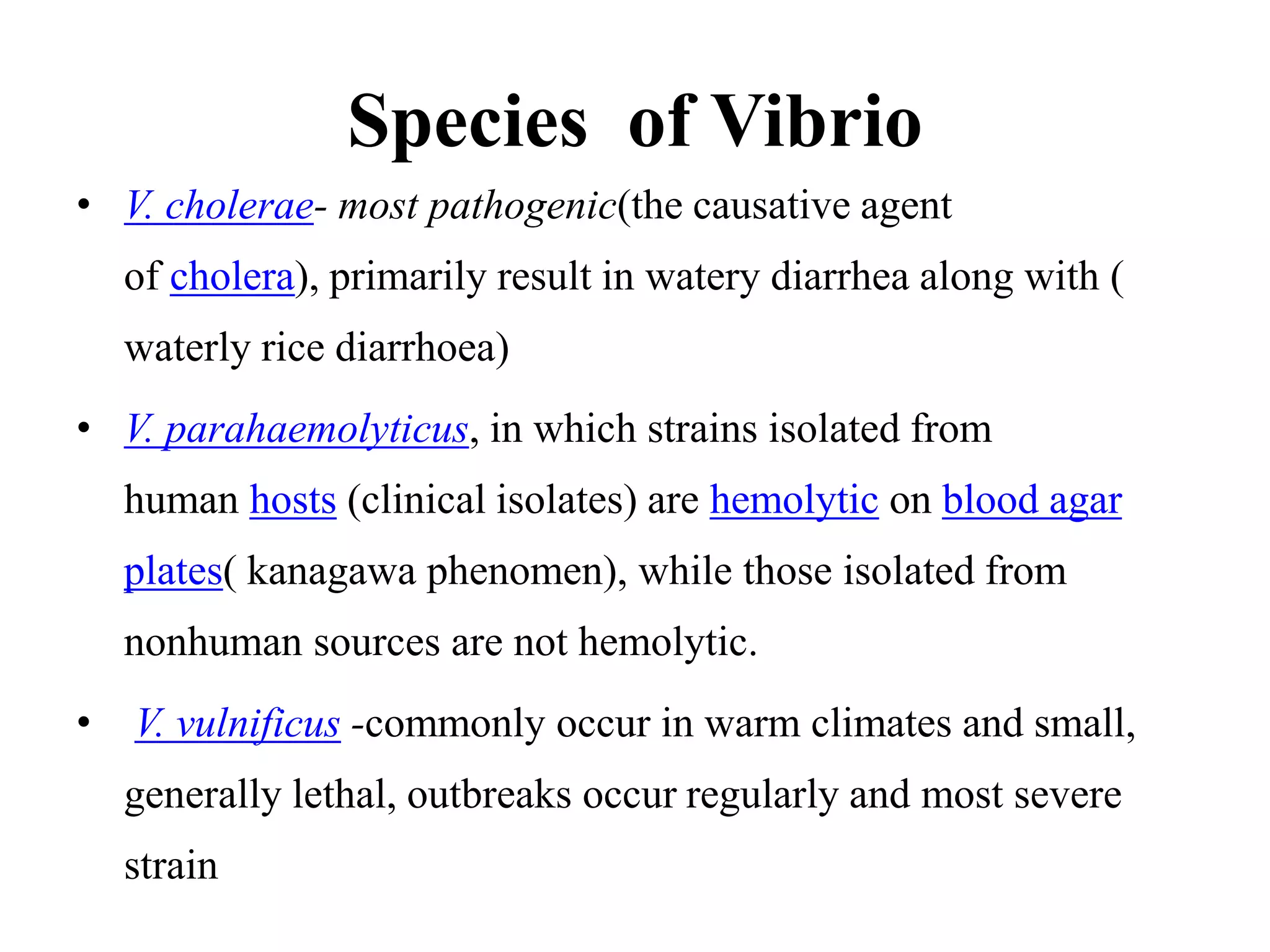 VIBRIOS.pptx | Infectious Diseases | Diseases and Conditions