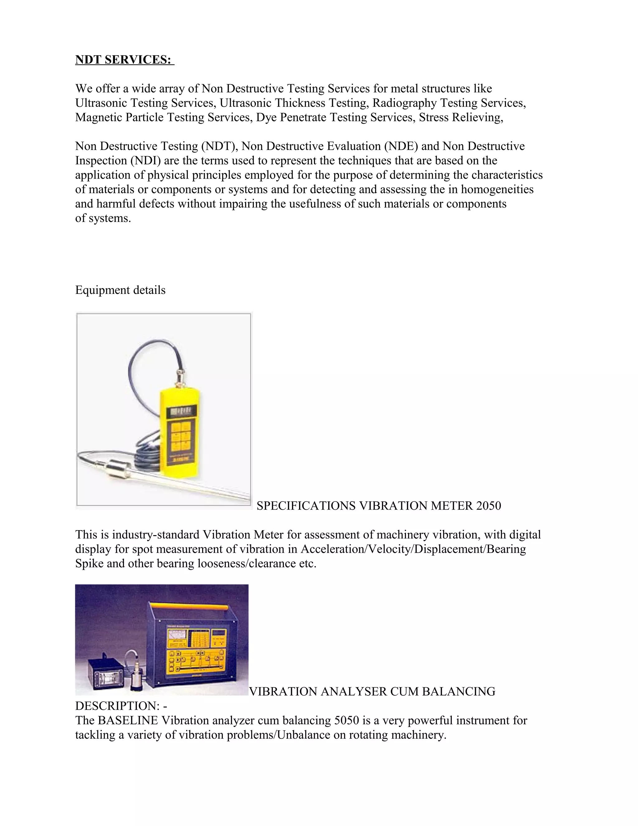 Dynamic Balancing Services | PDF