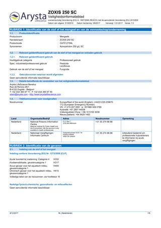 Vib zoxis 250_sc | PDF