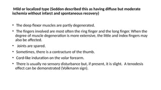 Volkmans ischemic contracture ppt along with complications | PPT