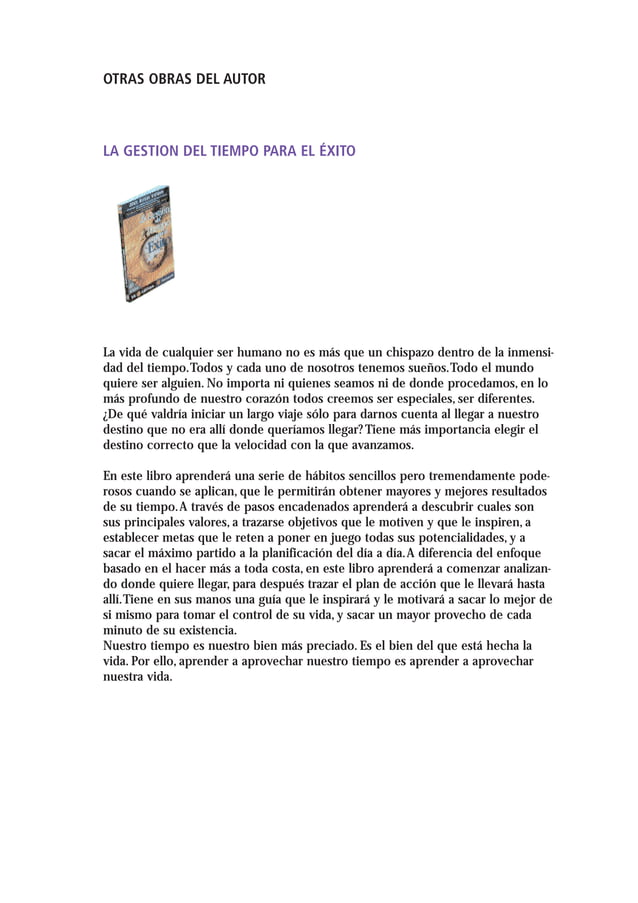 75 claves para administrar mejor su tiempo (Jose Maria Vicedo) | PDF