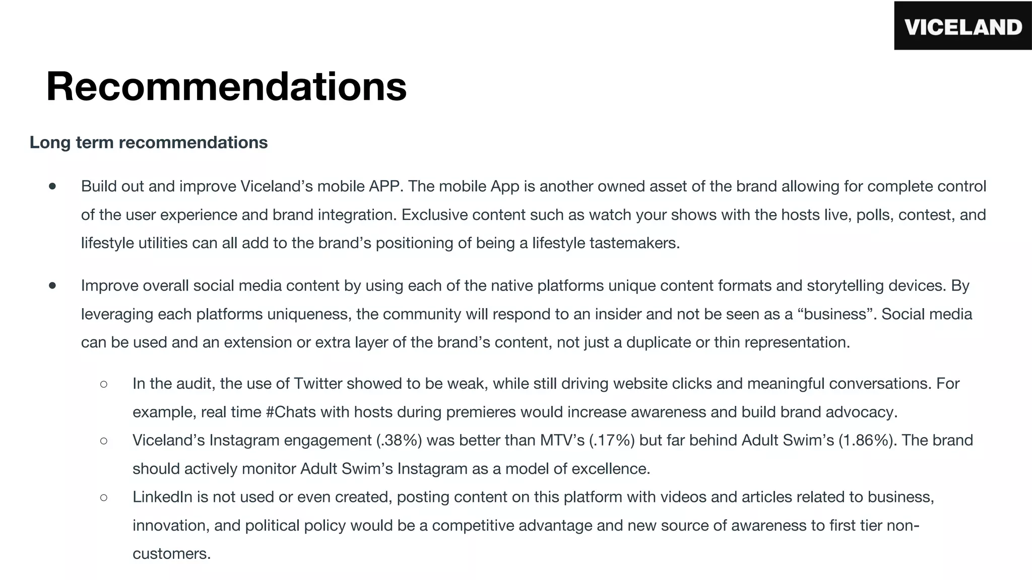 Viceland Social Media Brand Assessment | PDF
