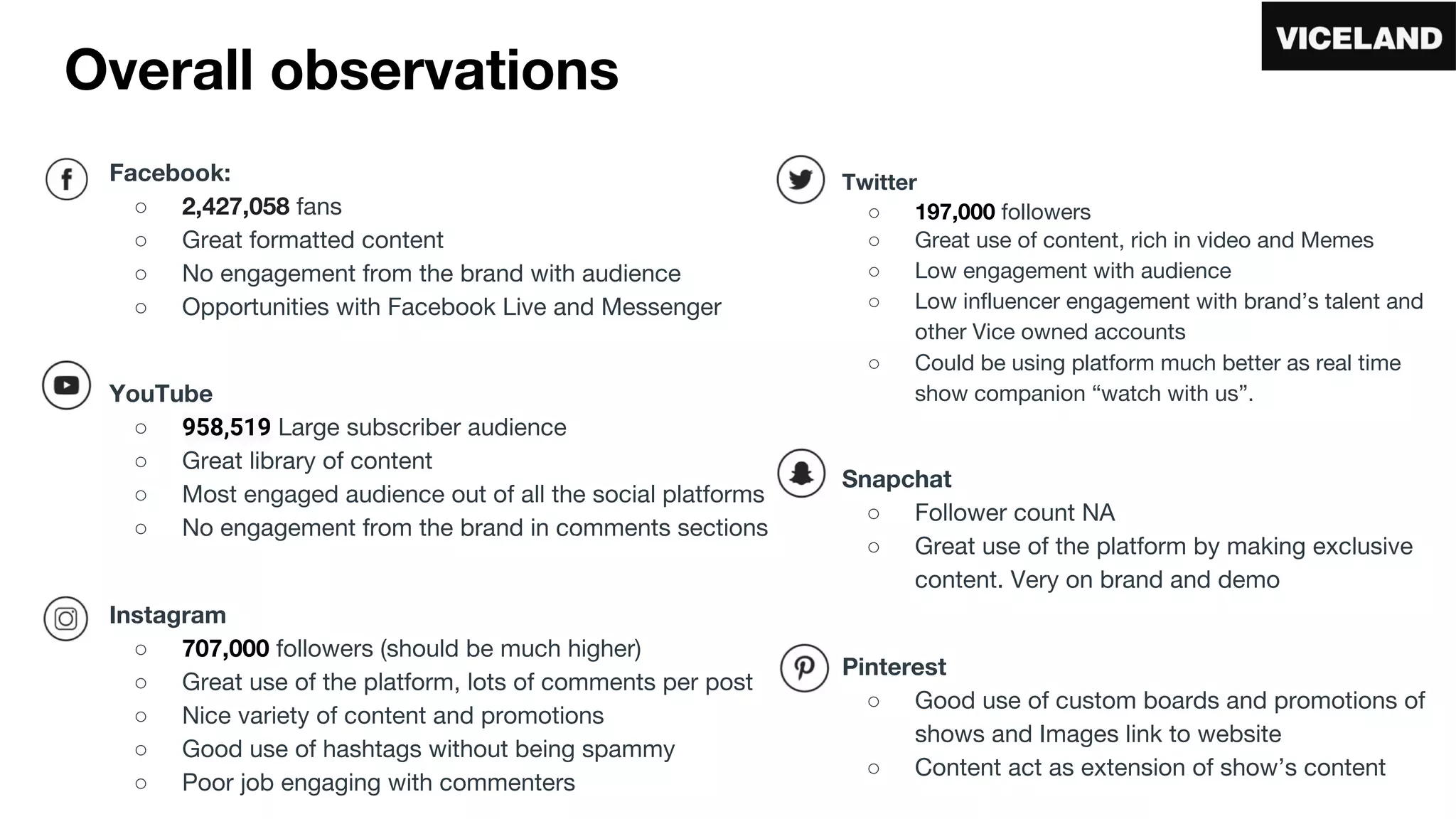 Viceland Social Media Brand Assessment | PDF