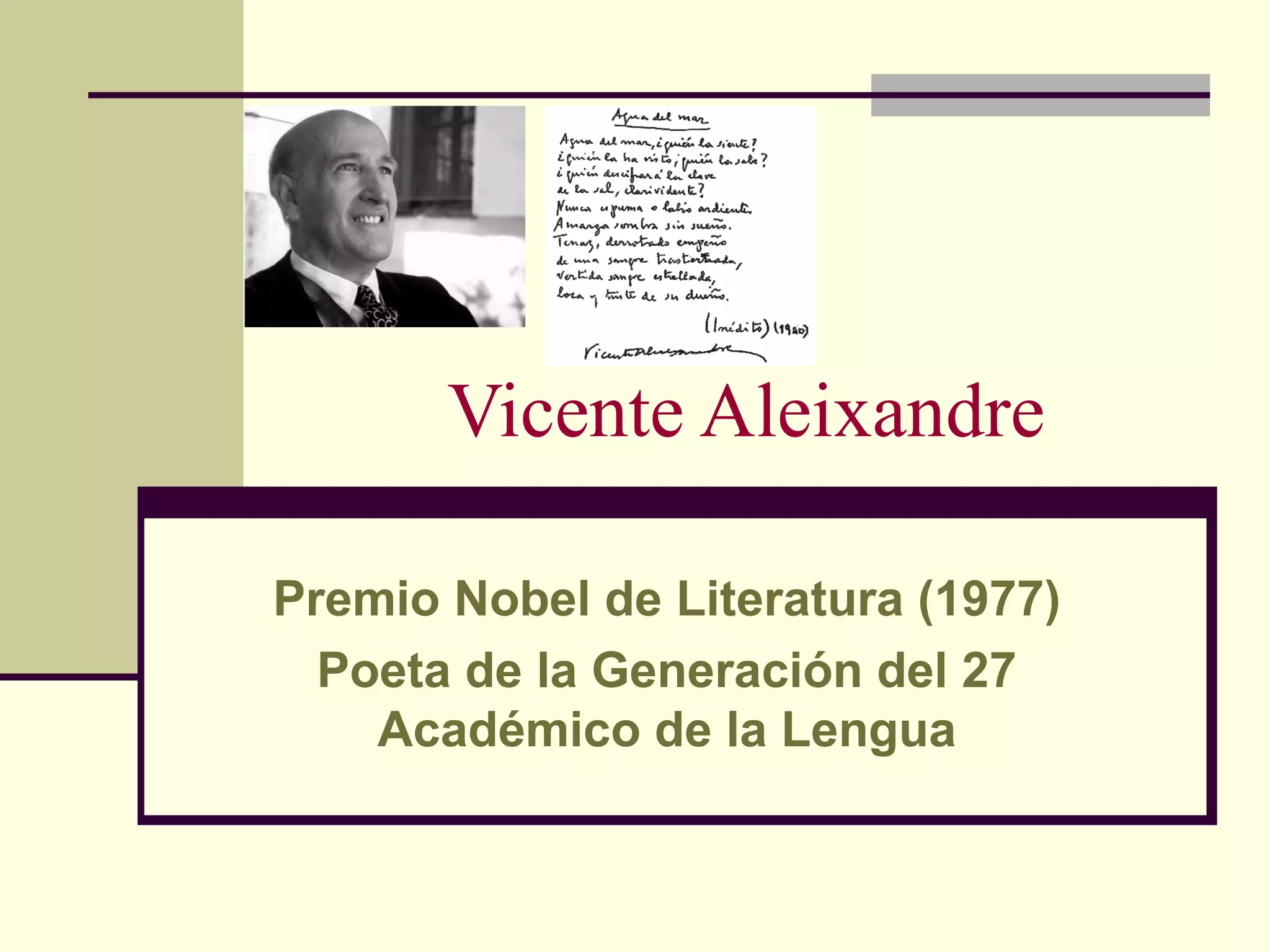 Vicente aleixandre | PPT