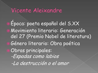 Vicente aleixandre | PPT