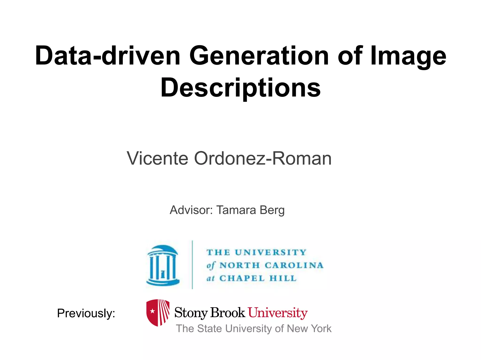 Data-driven Generation of Image Descriptions | PPT