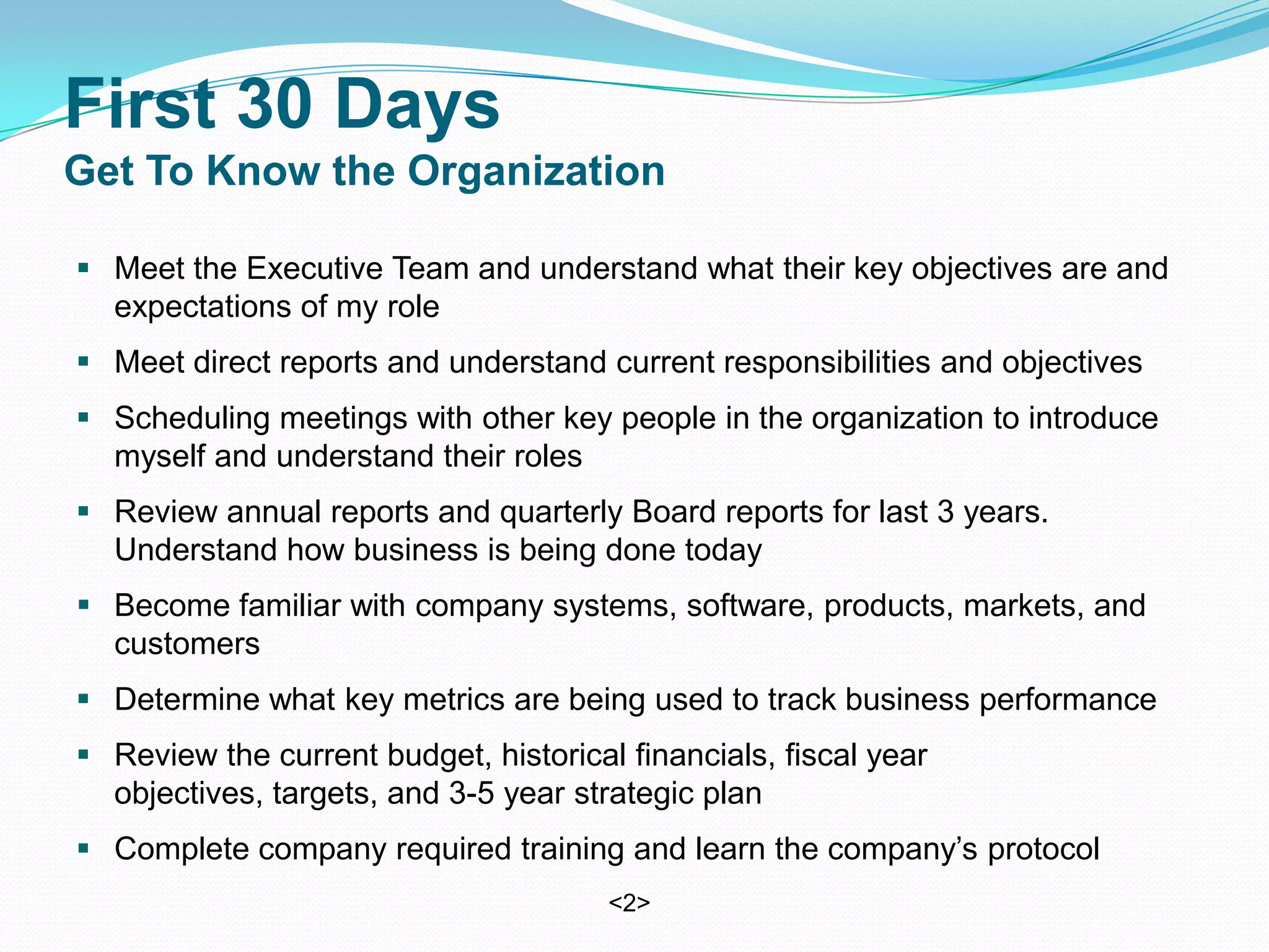Vice president supply chain - 90 day plan Vice president supply chain - 90 day plan