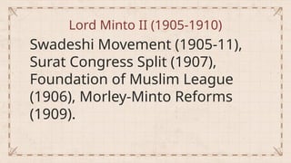 Viceroys of India & Their Tenure – Key Events During British Rule | PPT