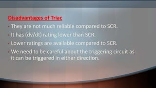 Vi characteristics of triac | PPTX