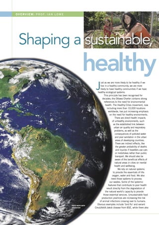 Healthy Planet, Healthy People: Shaping a Sustainable Healthy Future | PDF