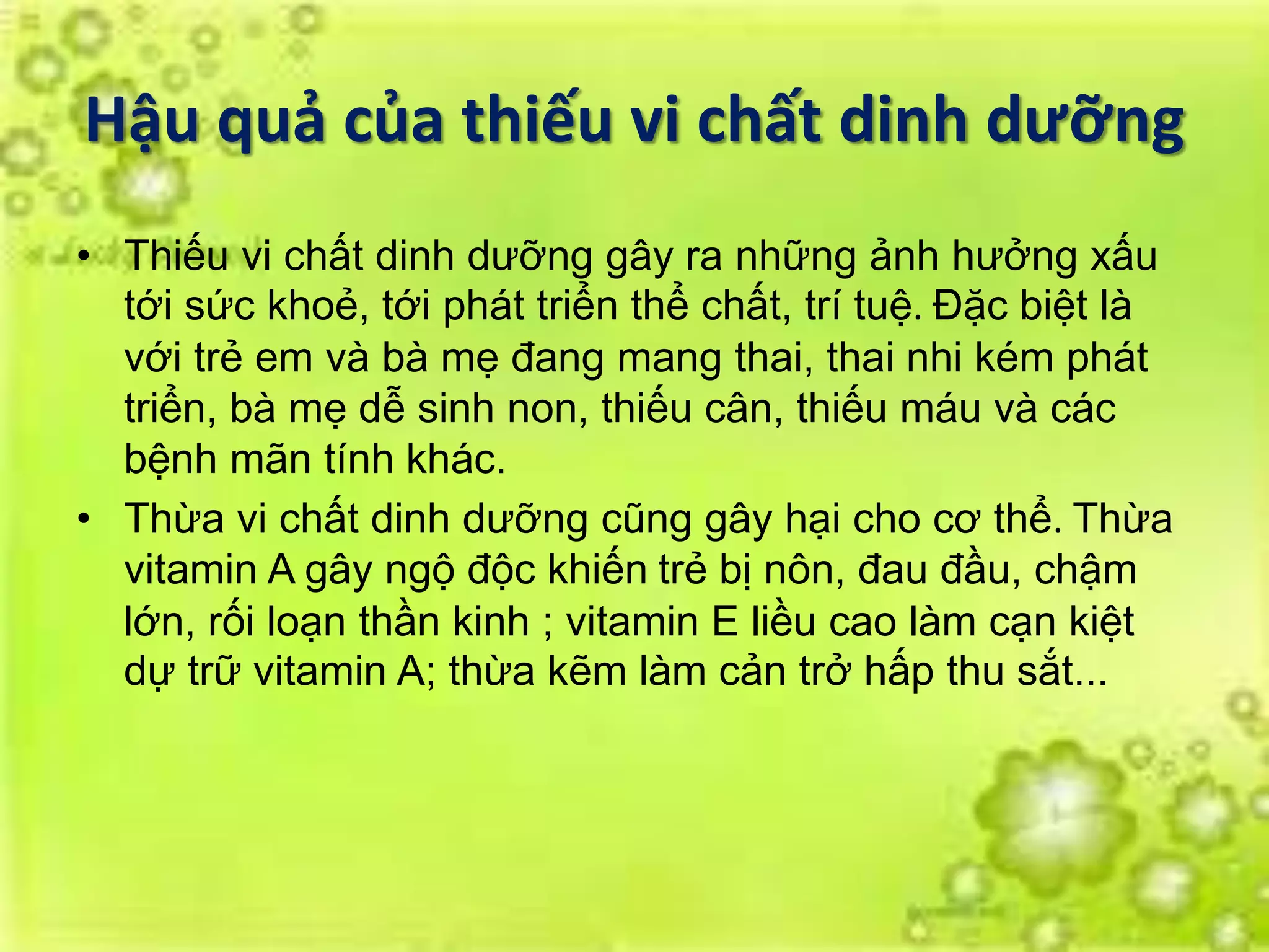 Vi chất dinh dưỡng nhóm 11 | PPTX