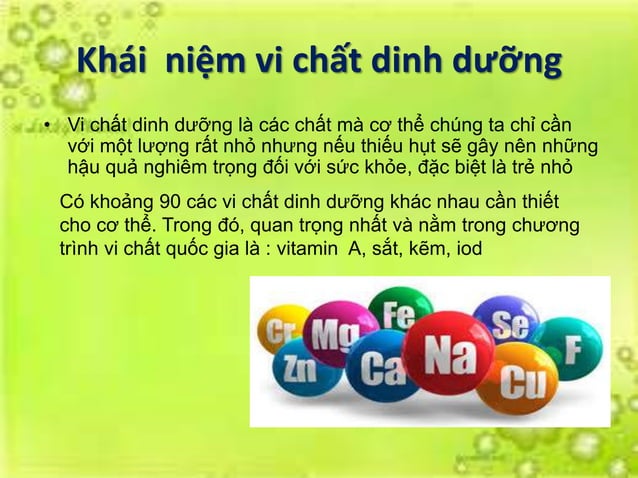Vi chất dinh dưỡng nhóm 11 | PPTX