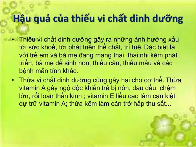 Vi chất dinh dưỡng nhóm 11 | PPTX