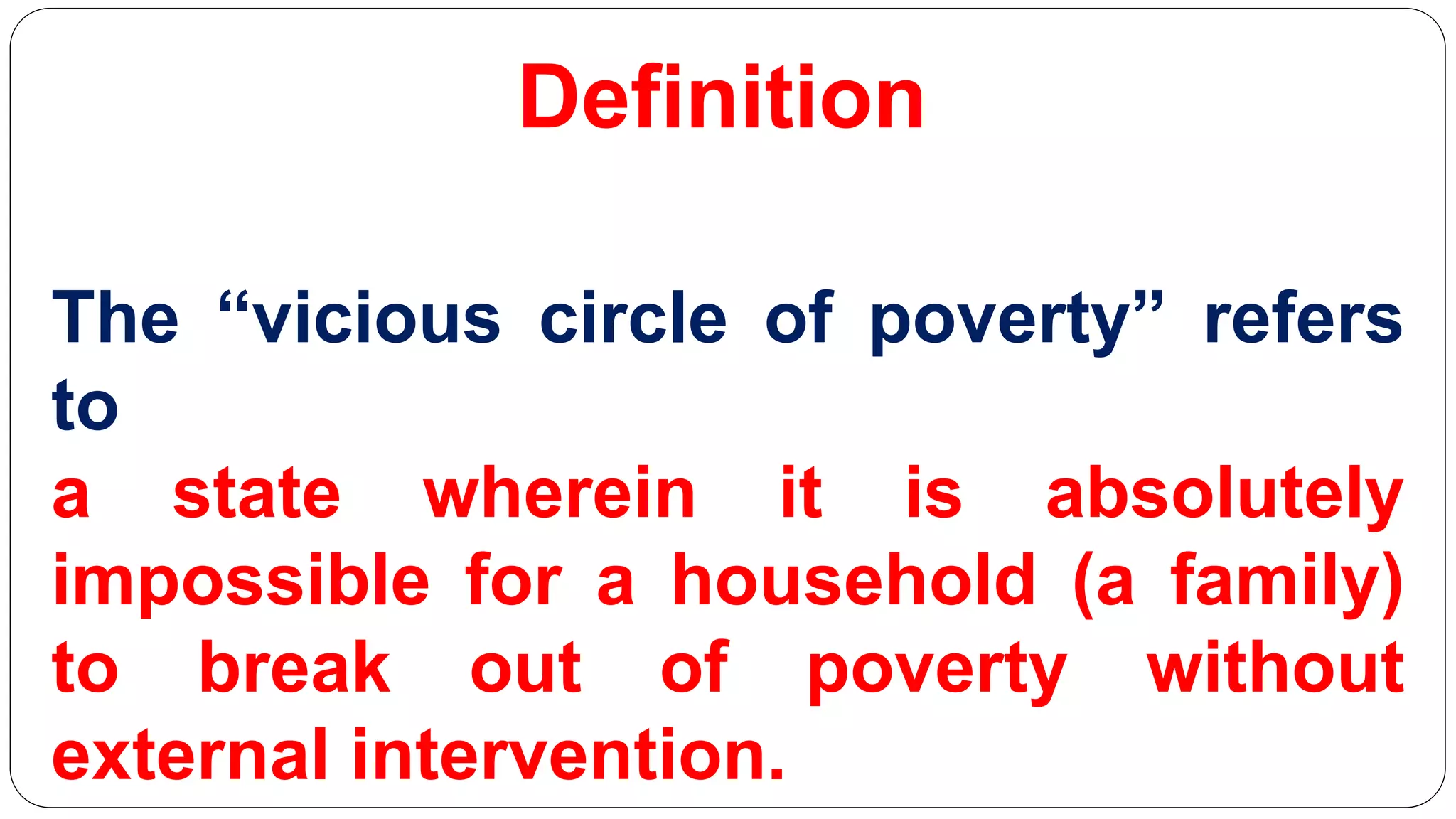 Vicious circle of poverty | PPTX
