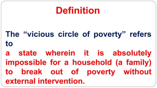 Vicious circle of poverty | PPTX | Economy | Business and Finance